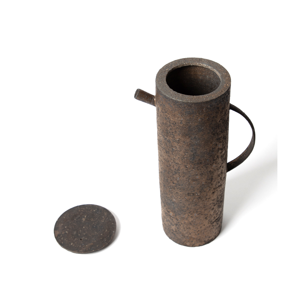 Takashi Endoh Wasserkanne, schwarze Keramik, handgefertigt